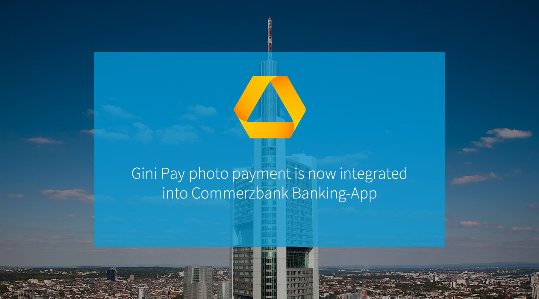 Photo payment function now available in Commerzbank banking app